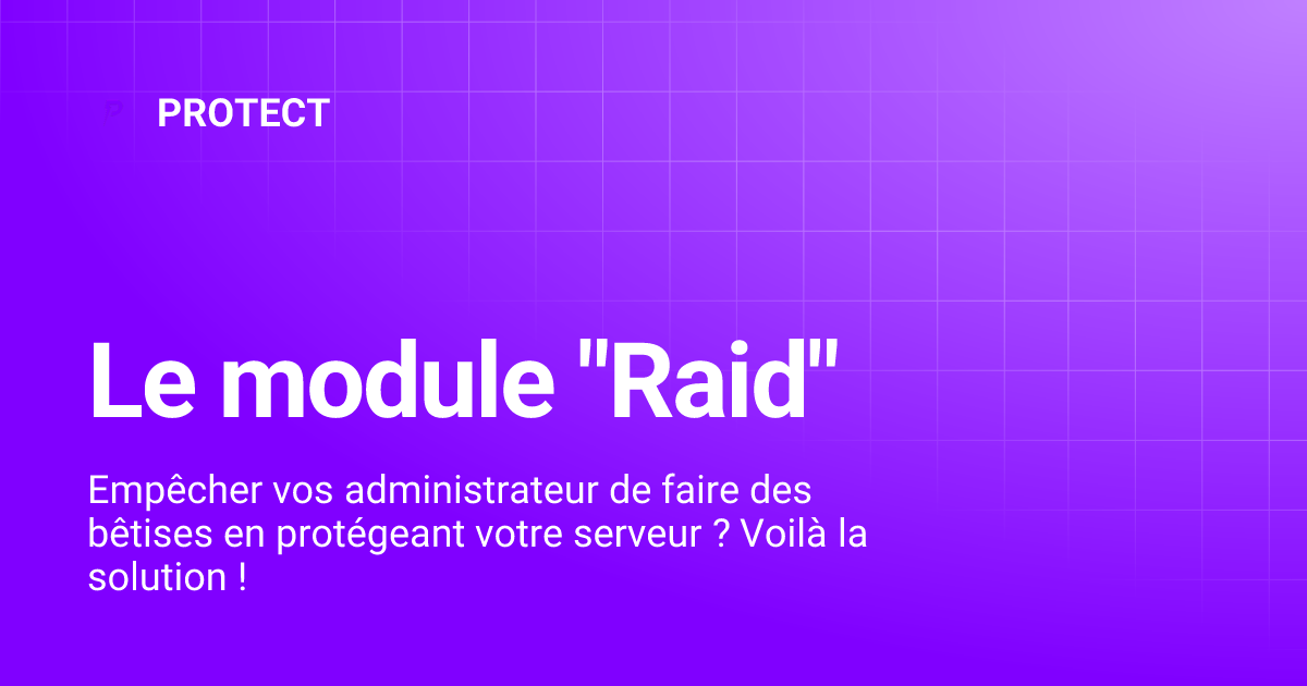 Le module "Raid" | PROTECT